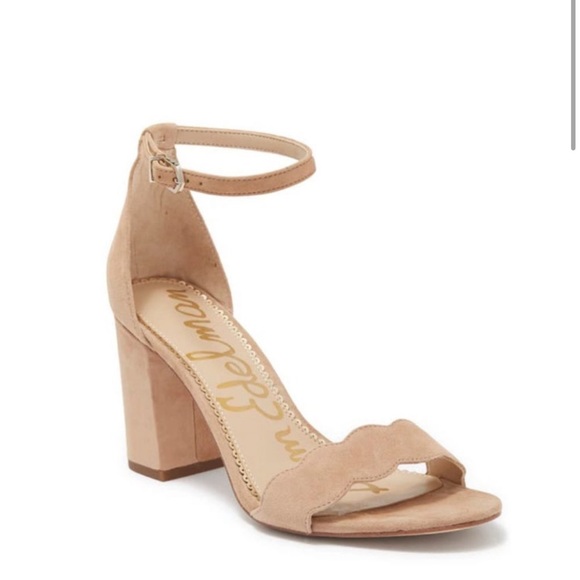 Sam Edelman | Shoes | Sam Edelman Odila Nude Suede Block Heels | Poshmark